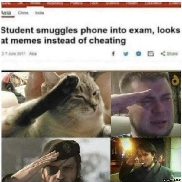 #memes #meme - Student smuggles phone into exam, looks at memes instead ...