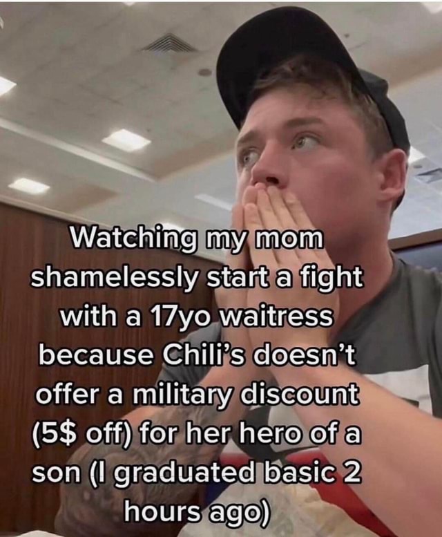 My shamelessly start fight with a T7yo waitress because sidoesn't offer ...