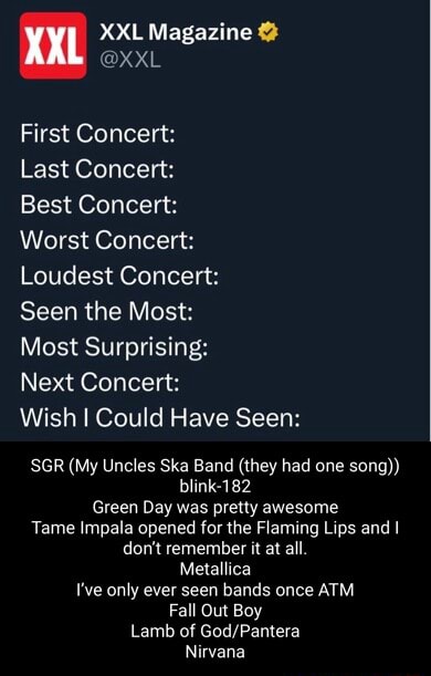 XXL Magazine @XXL First Concert: Last Concert: Best Concert: Worst ...