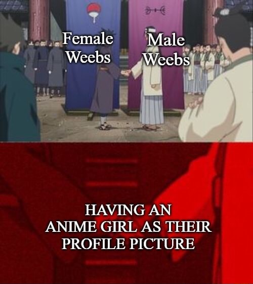 Female Male Weebs Weebs HAVING AN ANIME GIRL AS THEIR PROFILE PICTURE ...