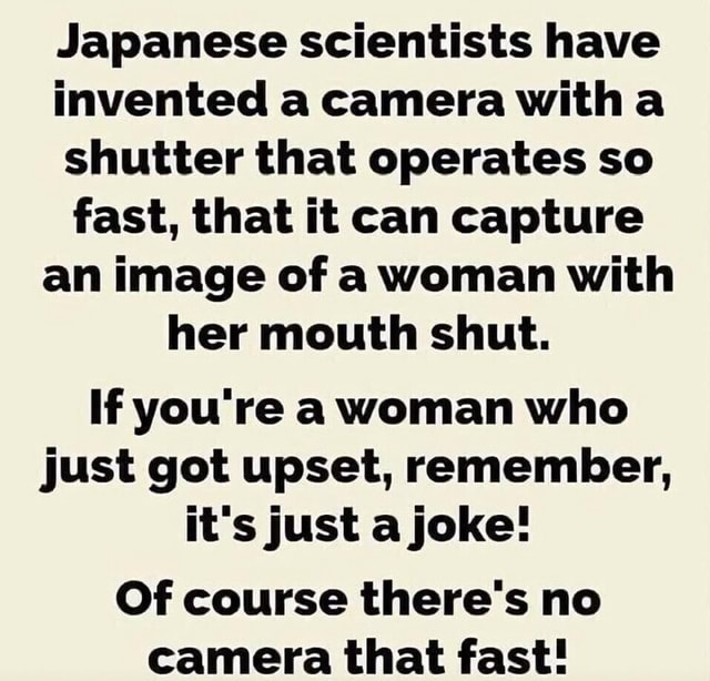 Japanese scientists have invented a camera with shutter that operates ...