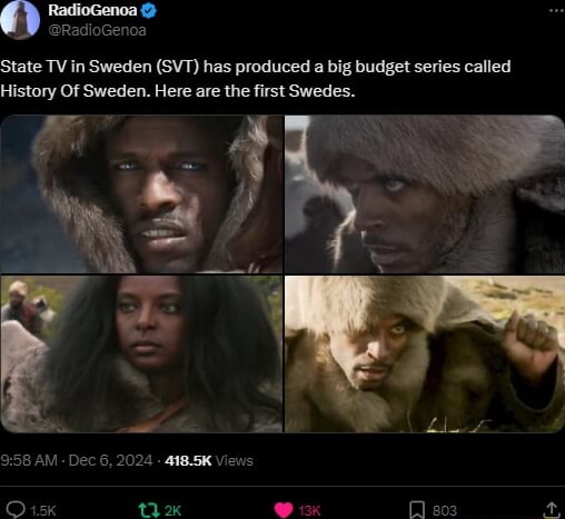 State TV in Sweden (SVT) has produced a big budget series called ...