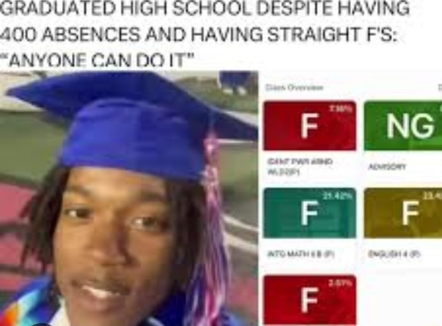 400 ABSENCES AND HAVING STRAIGHT F'S: "ANYONE CAN DO IT - iFunny