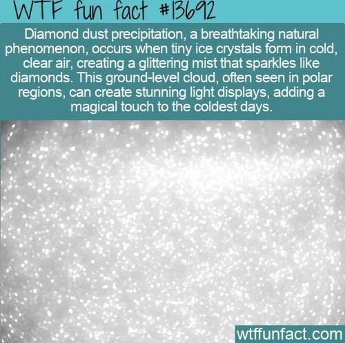 Sun Diamond dust precipitation, a breathtaking natural phenomenon ...