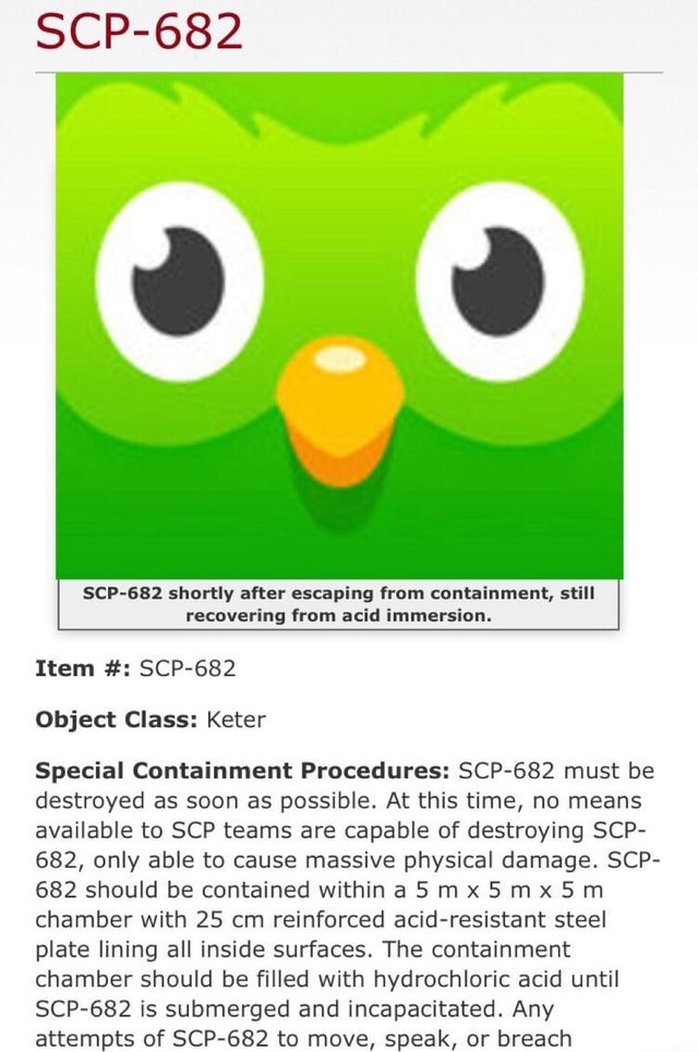 SCP-682 SCP-682 shortly after escaping from containment, still ...