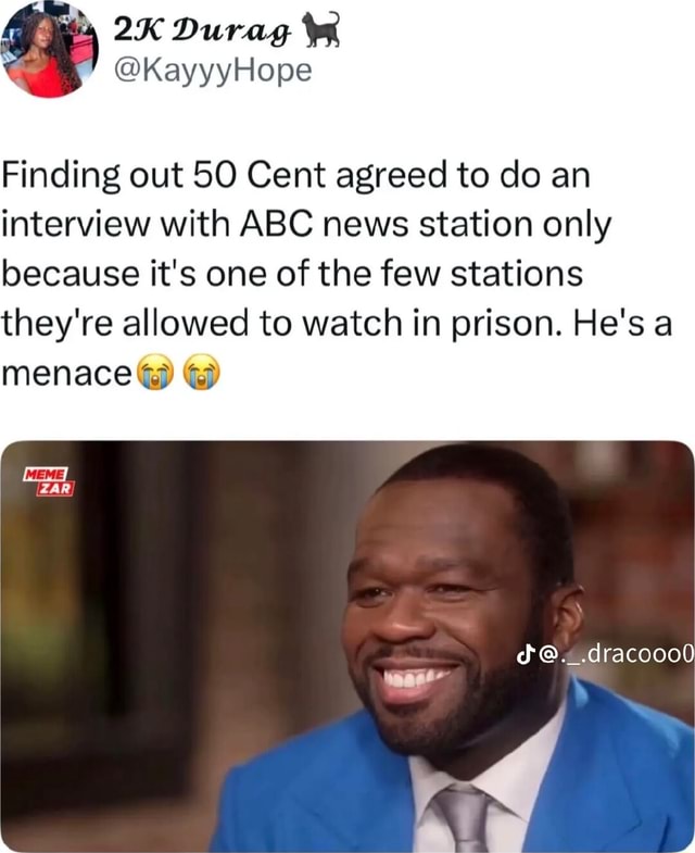 Finding out 50 Cent agreed to do an interview with ABC news station ...