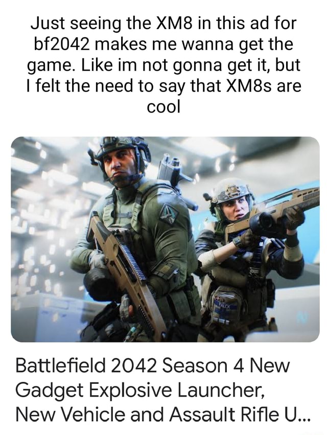 Just seeing the in this ad for bf2042 makes me wanna get the game. Like ...