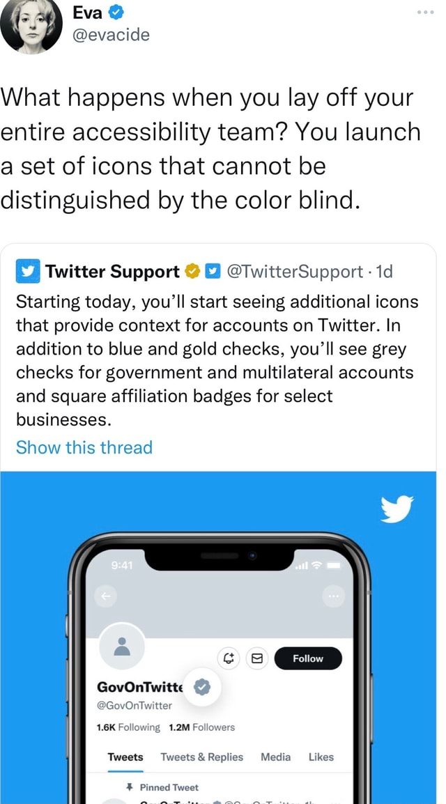 Eva @evacide What happens when you lay off your entire accessibility ...