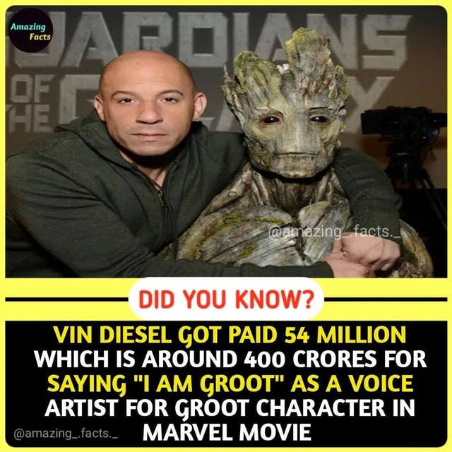 DID YOU KNOW? VIN DIESEL GOT PAID 54 MILLION WHICH IS AROUND 400 CRORES ...