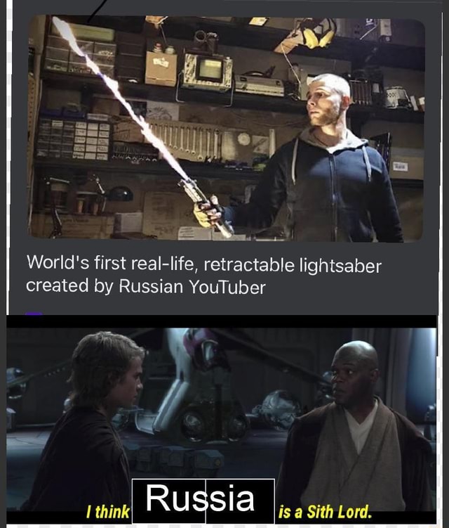 World's first real-life, retractable lightsaber created by Russian ...