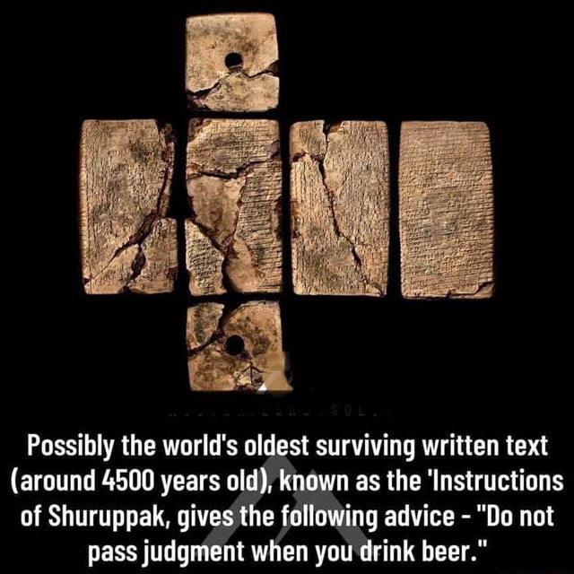 Possibly the world's oldest surviving written text (around 4500 years ...