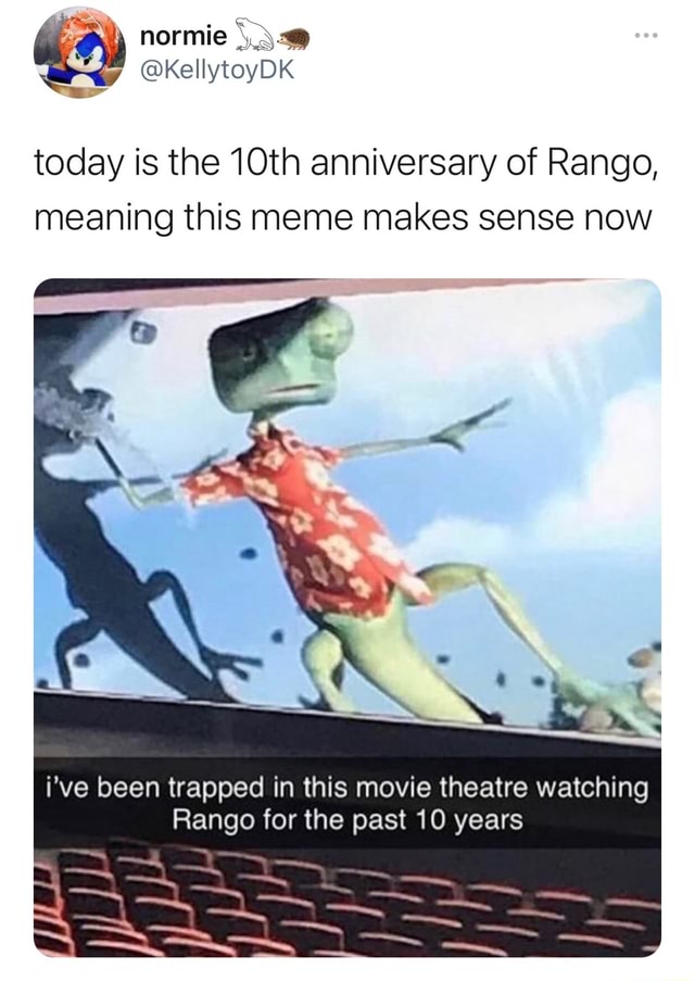 Normie @KellytoyDK today is the 10th anniversary of Rango, meaning this ...
