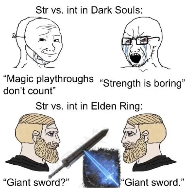 Str vs. int in Dark Souls: "Magic playthroughs don't count" Str vs. int ...