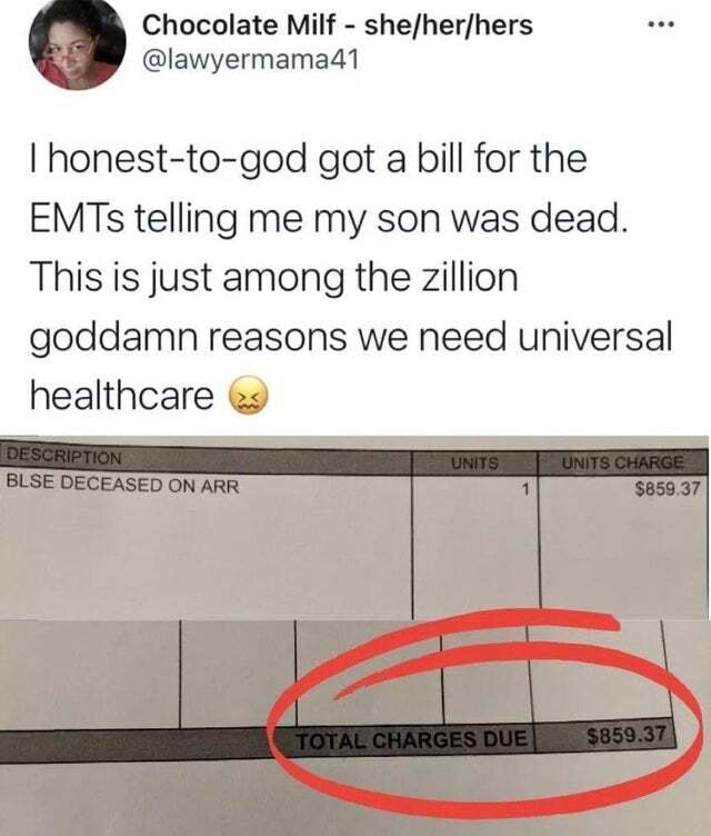 America healthcare is broken. - Chocolate Milt shefherfhars I honest-to ...