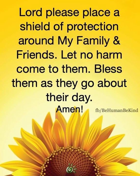 Lord please place a shield of protection around My Family & Friends ...