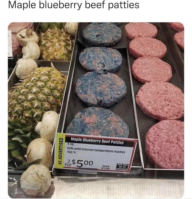Maple blueberry beef patties Patties japle Blueberry Bees - iFunny