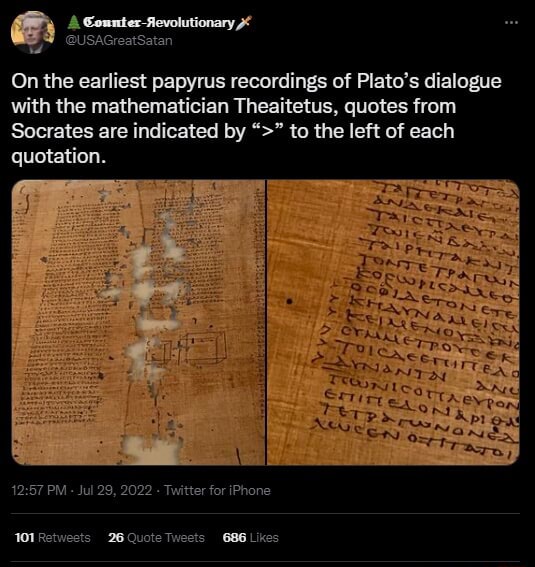 On the earliest papyrus recordings of Plato's dialogue with the ...