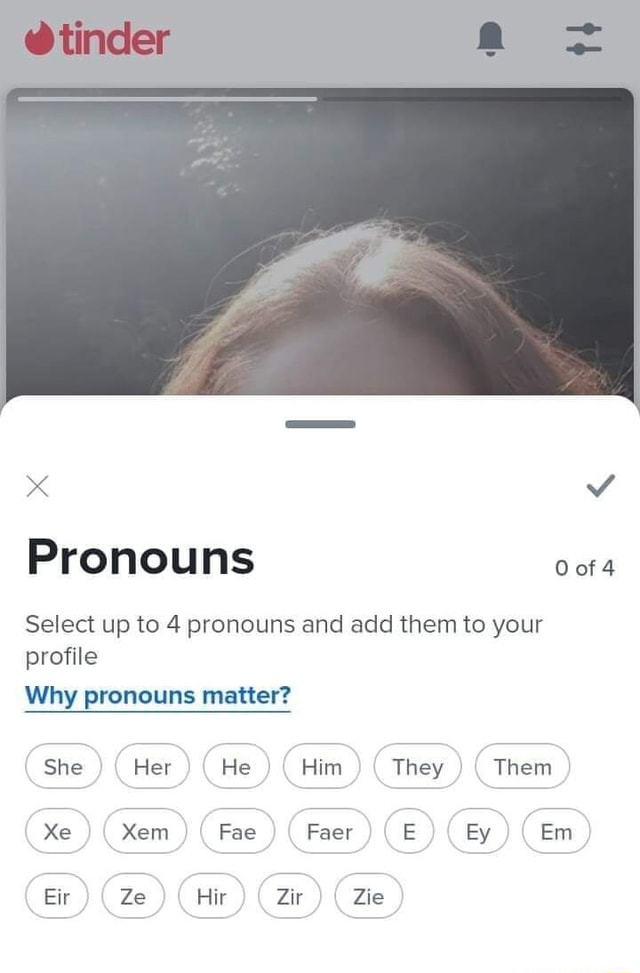 X v Pronouns Oof4 Select up to 4 pronouns and add them to your profile ...