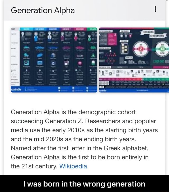 Generation Alpha E Generation Alpha is the demographic cohort ...