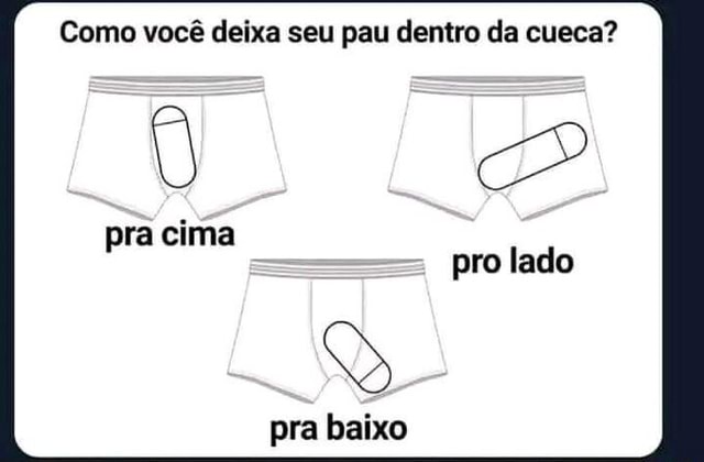 Como Você Deixa Seu Pau Dentro Da Cueca Pra Cima Pro Lado Pra Baixo Ifunny Brazil