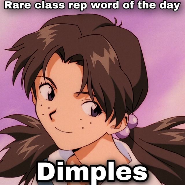 Rare class rep word of the day Dimples - iFunny