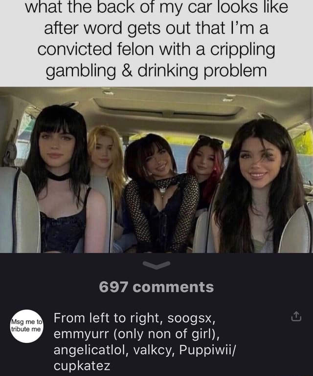 OF MY after word gets out that I'm a convicted felon with a crippling ...