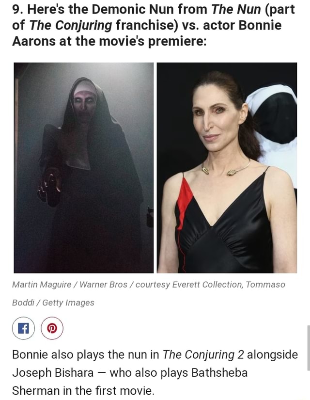 9. Here's the Demonic Nun from The Nun (part of The Conjuring franchise ...