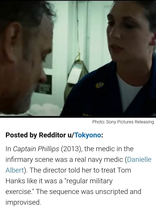 Posted by Redditor u/Tokyono: In Captain Phillips (2013), the medic in ...