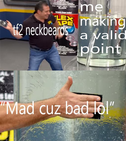 Me 4) a. neckbeards valic point "Mad cuz bad lol" - iFunny