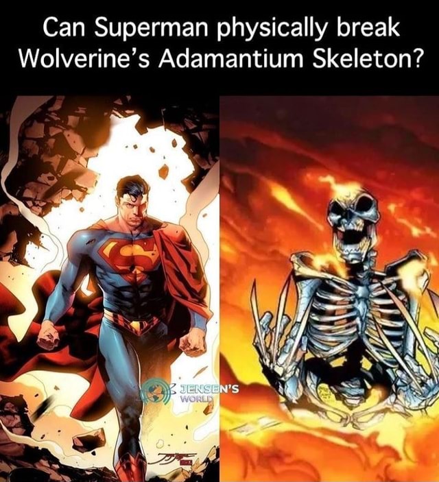 Can Superman physically break Wolverine's Adamantium Skeleton ...