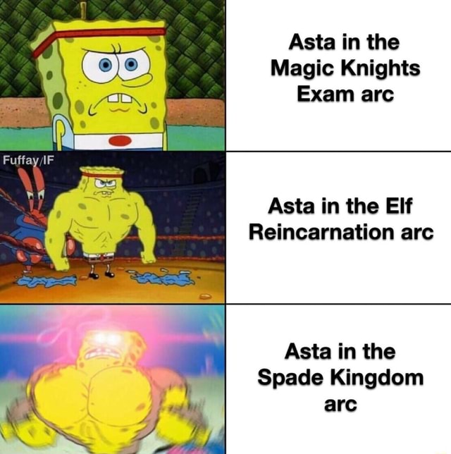 Asta in the Magic Knights Exam arc Asta in the Elf Reincarnation arc ...
