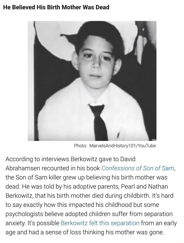 He Believed His Birth Mother Was Dead Photo: MarvelsAndHistory101 ...