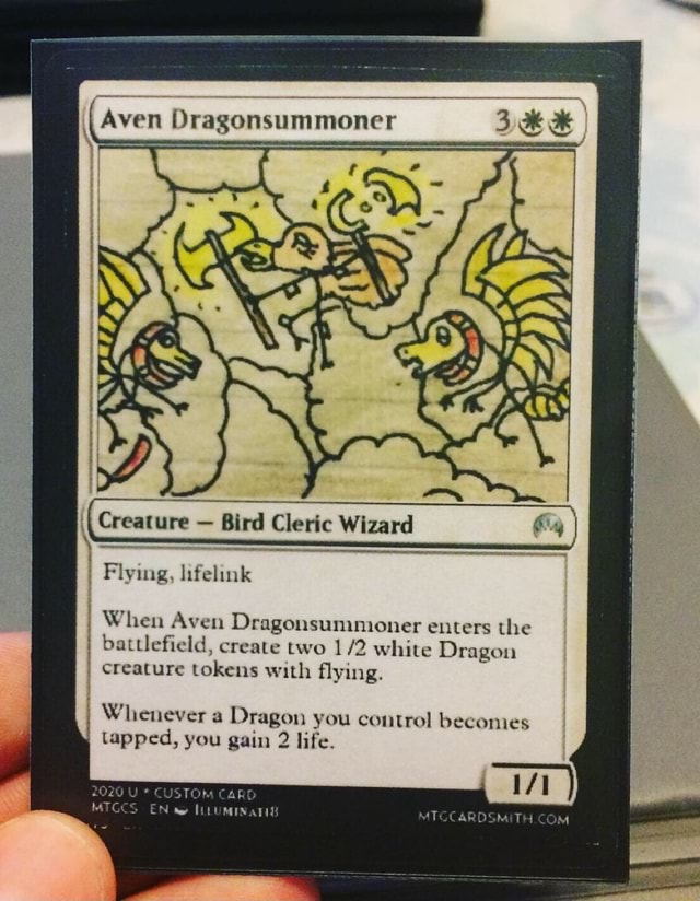 Aven Dragonsummoner Creature - Bird Cleric Wizard Flying, lifelink When ...