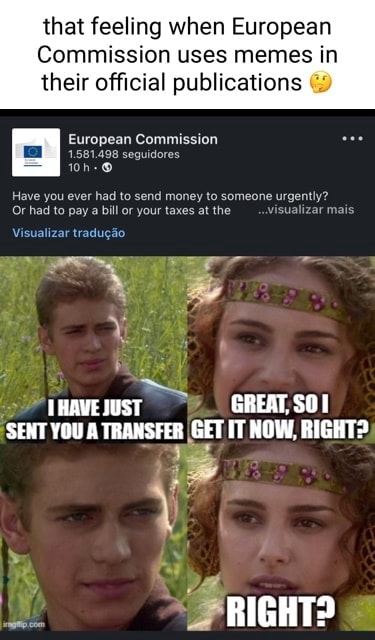 That feeling when European Commission uses memes in their official ...