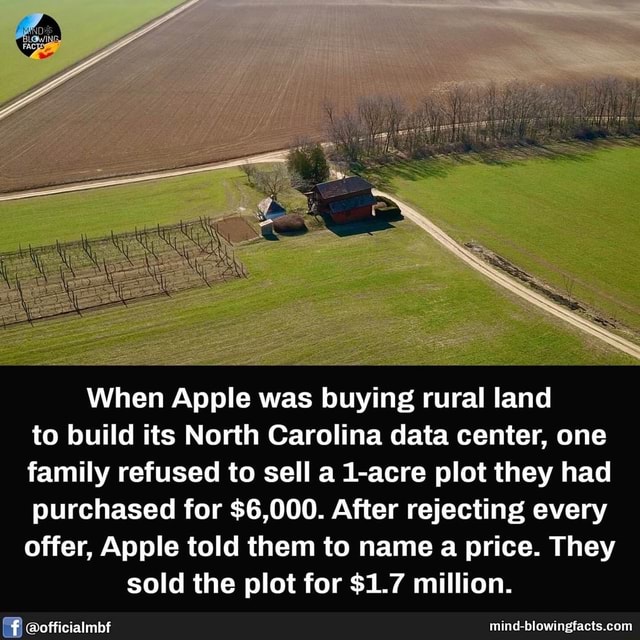 When Apple was buying rural land to build its North Carolina data ...