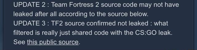 UPDATE 2 Team Fortress 2 source code may not have leaked after all ...