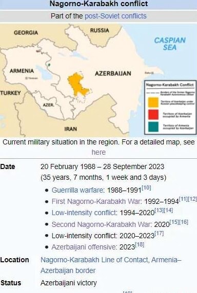 Nagorno-Karabakh cor Pat of the post-Soviet conflicts CASPIAN SEA Cont ...