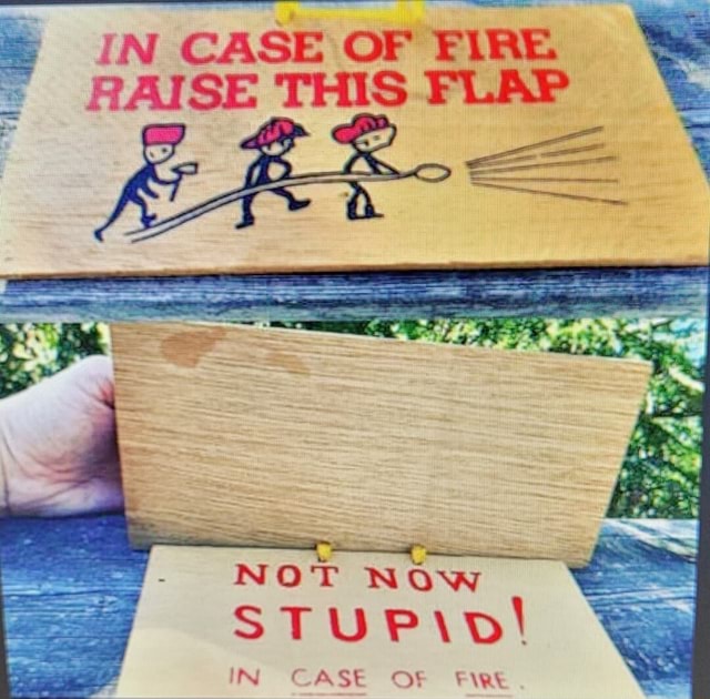 CASE OF FIRE RAISE THIS FLAP IN CASE OF - iFunny