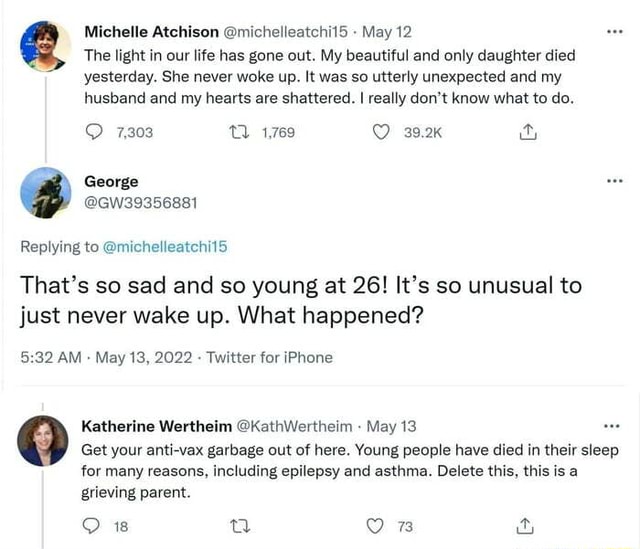 Michelle Atchison @michelleatchi15 May 12 The light in our life has ...