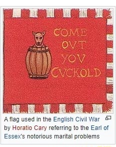 Flag used in the English Civil War by Horatio Cary referring to the ...