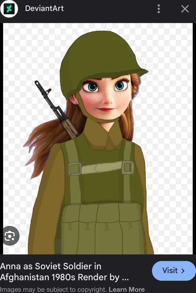 DeviantArt Anna as Soviet Soldier in Afghanistan 1980s Render by Images ...