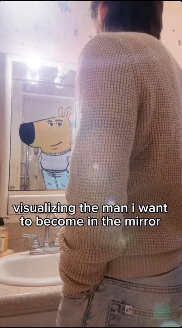 Visualizing the man want to become in the mirror - iFunny