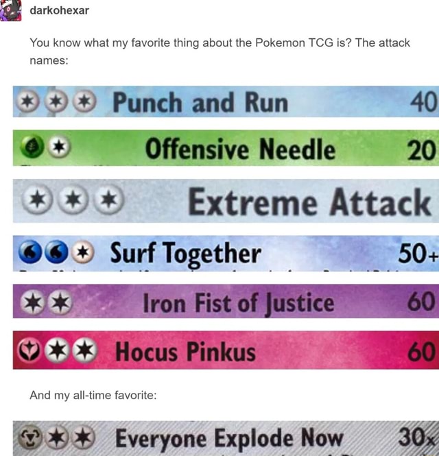 Darkohexar You know what my favorite thing about the Pokemon TCG is ...