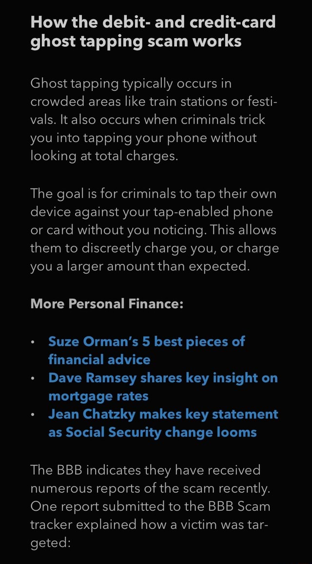 How the debit- and credit-card ghost tapping scam works Ghost tapping ...
