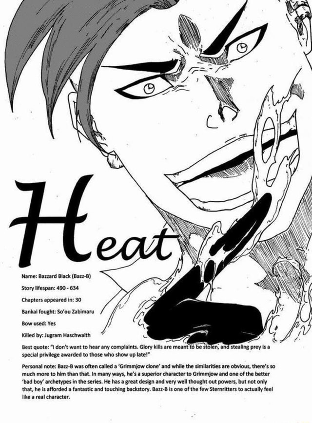 Name: Bazzard Black (Bazz-B) Chapters appeared in: 30 4 Bankal fought ...