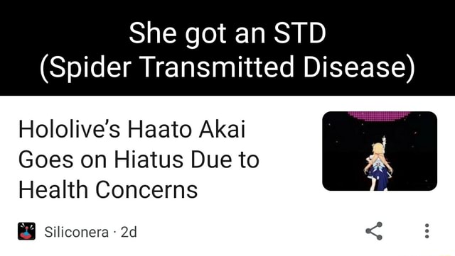 She got an STD (Spider Transmitted Disease) Hololive's Haato Akai Goes ...