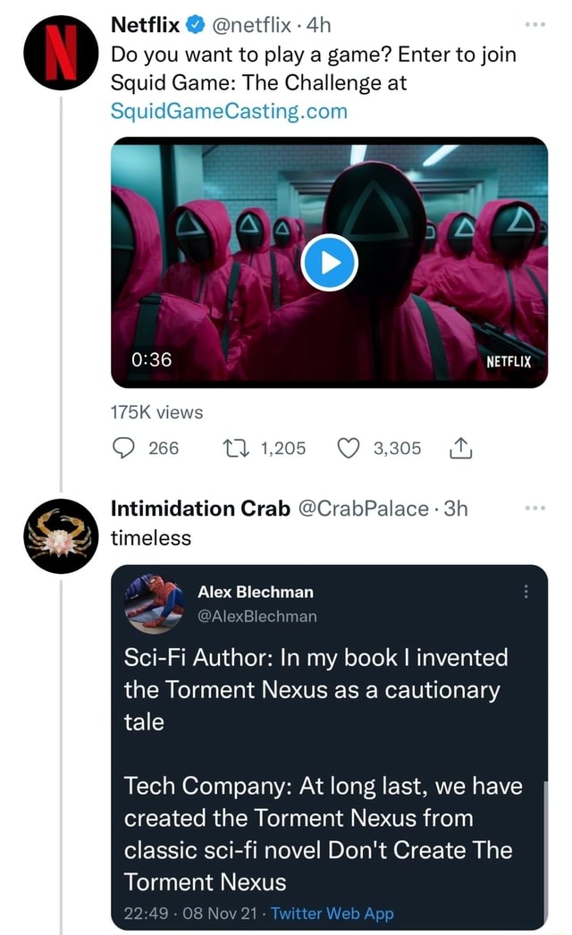 Netflix @ @netflix Do you want to play a game? Enter to join Squid Game ...