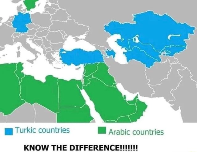 Turkic countries Arabic countries KNOW THE - iFunny