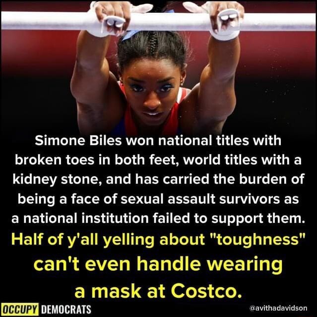 Simone Biles won national titles with broken toes in both feet, world ...