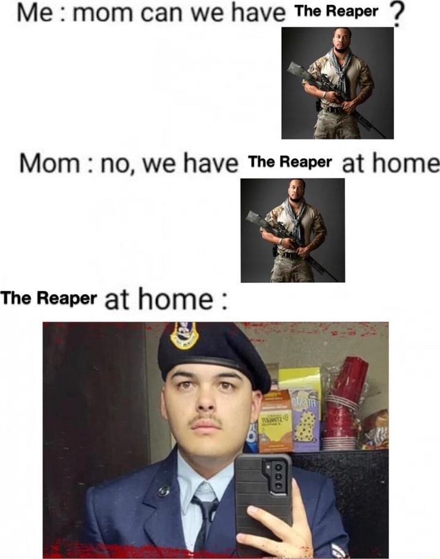 Me mom can we have The Reaper NO, We Nave The Reaper at The Reaper at ...
